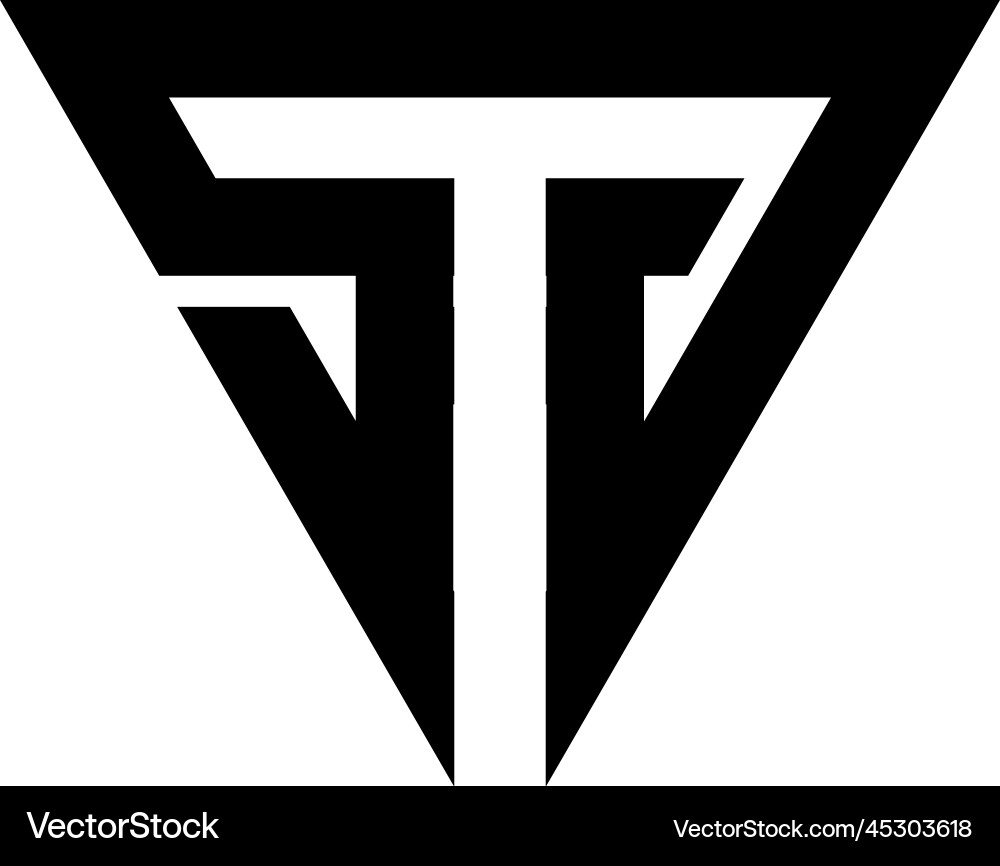 Sg tg stg initial letter logo Royalty Free Vector Image