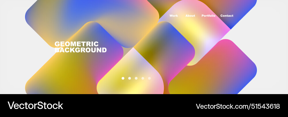 Square internet web page design template Vector Image