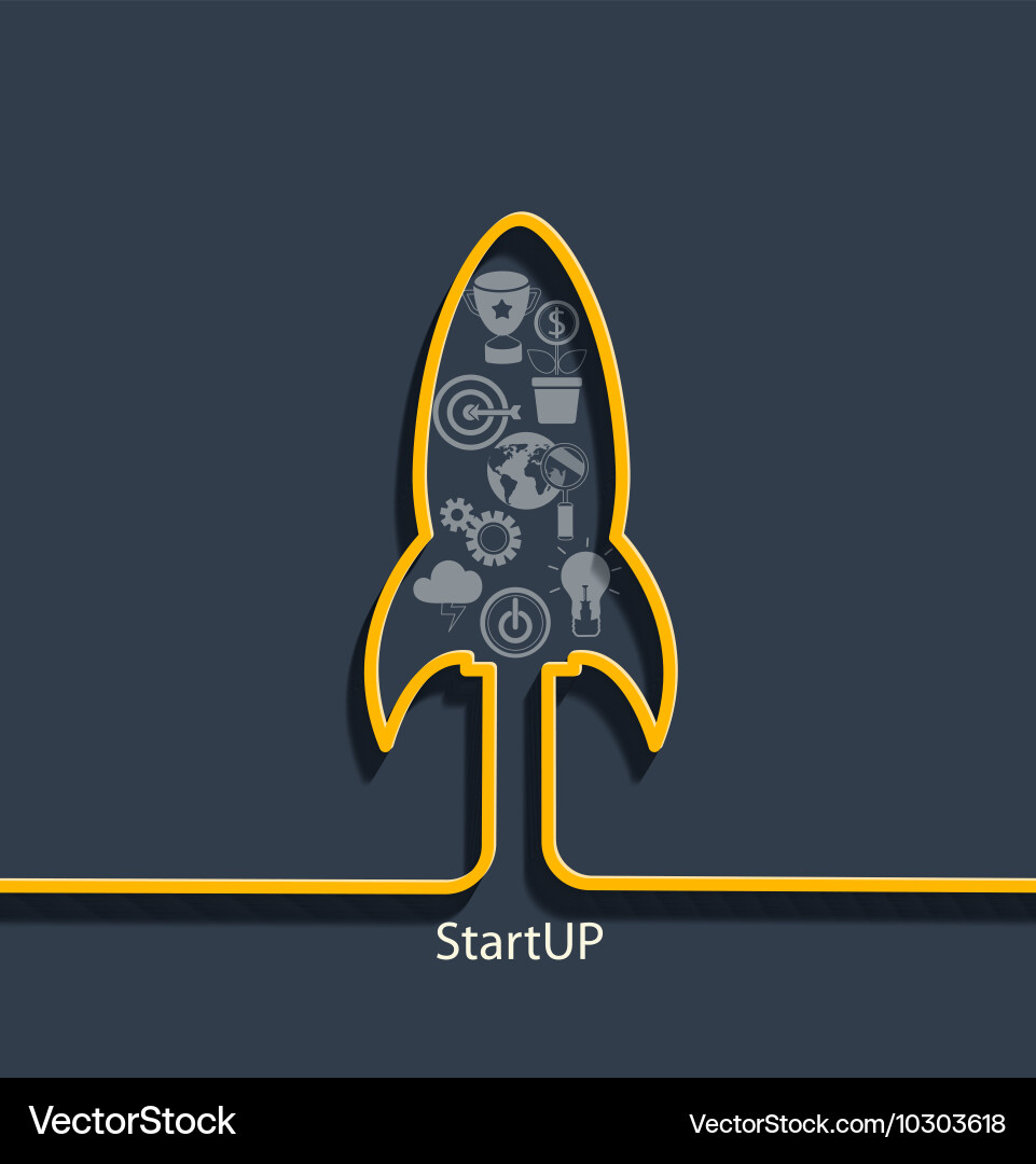 Startup concept Royalty Free Vector Image - VectorStock
