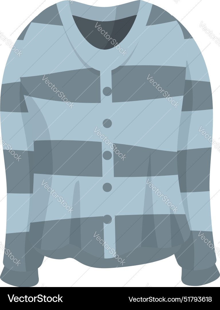 Striped prisoner uniform with long sleeves Vector Image