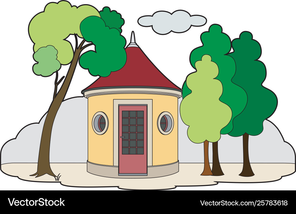 Yellow shack Royalty Free Vector Image - VectorStock