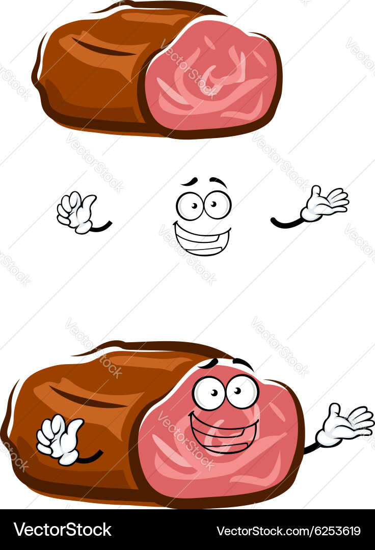Cartoon Roast Beef Character – Royalty-Free Vector | VectorStock