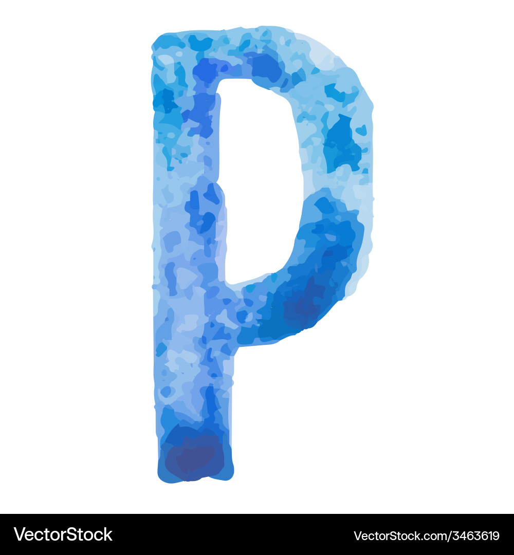 Letter P Colorful Watercolor Vector Images (66)