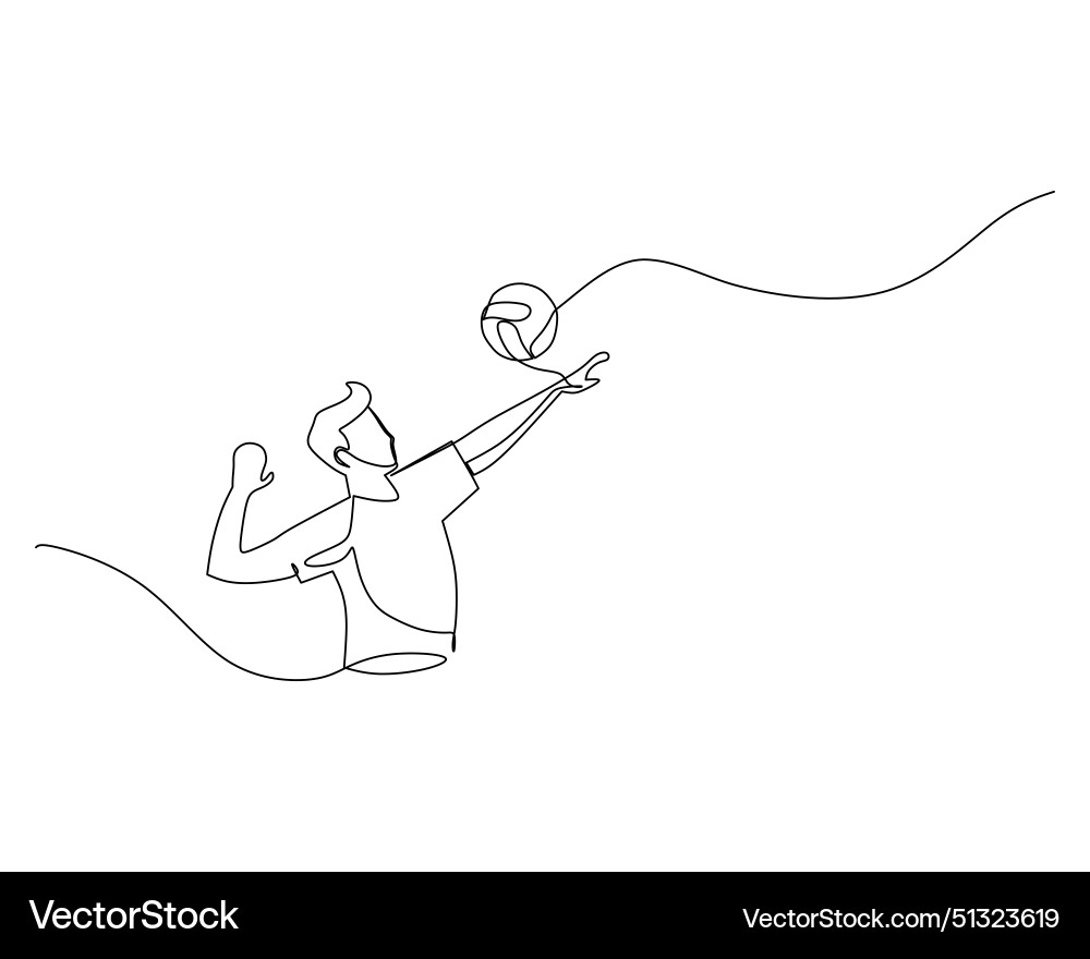 Continuous single line drawing of side view of a Vector Image