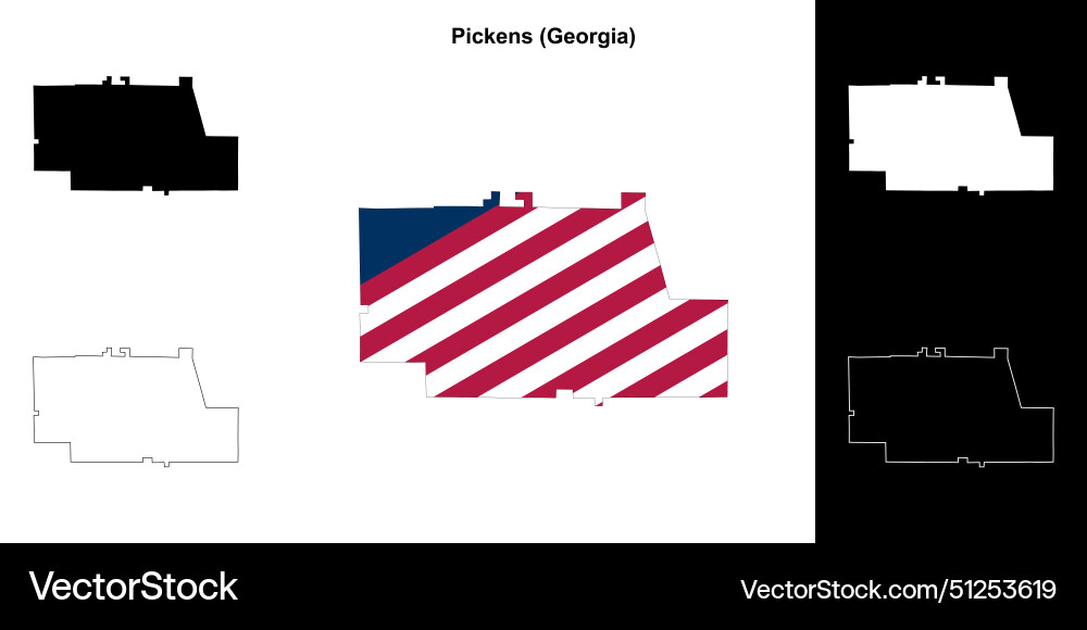 Pickens outline map Royalty Free Vector Image - VectorStock