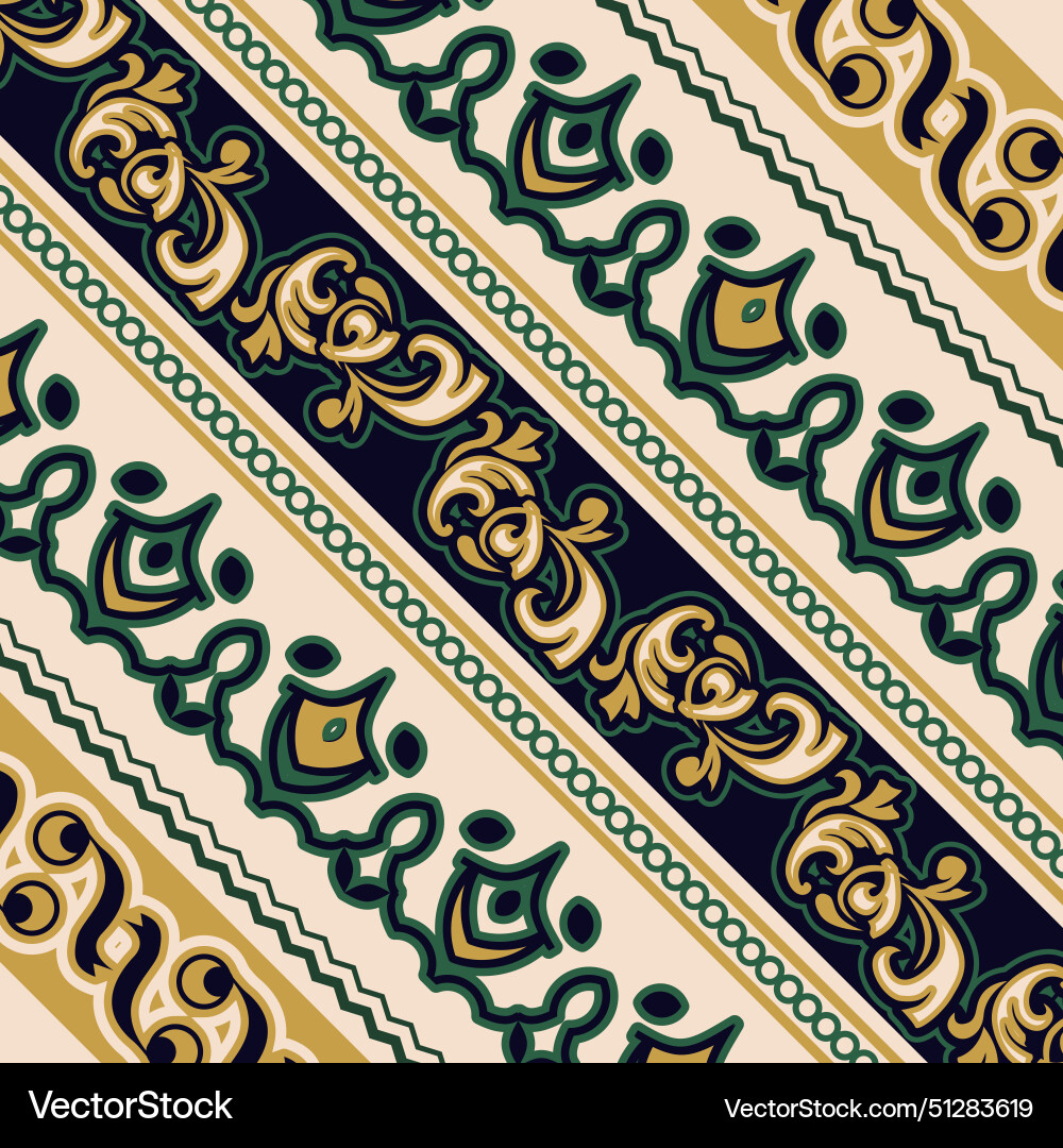 Traditional batik indonesia pattern art Royalty Free Vector