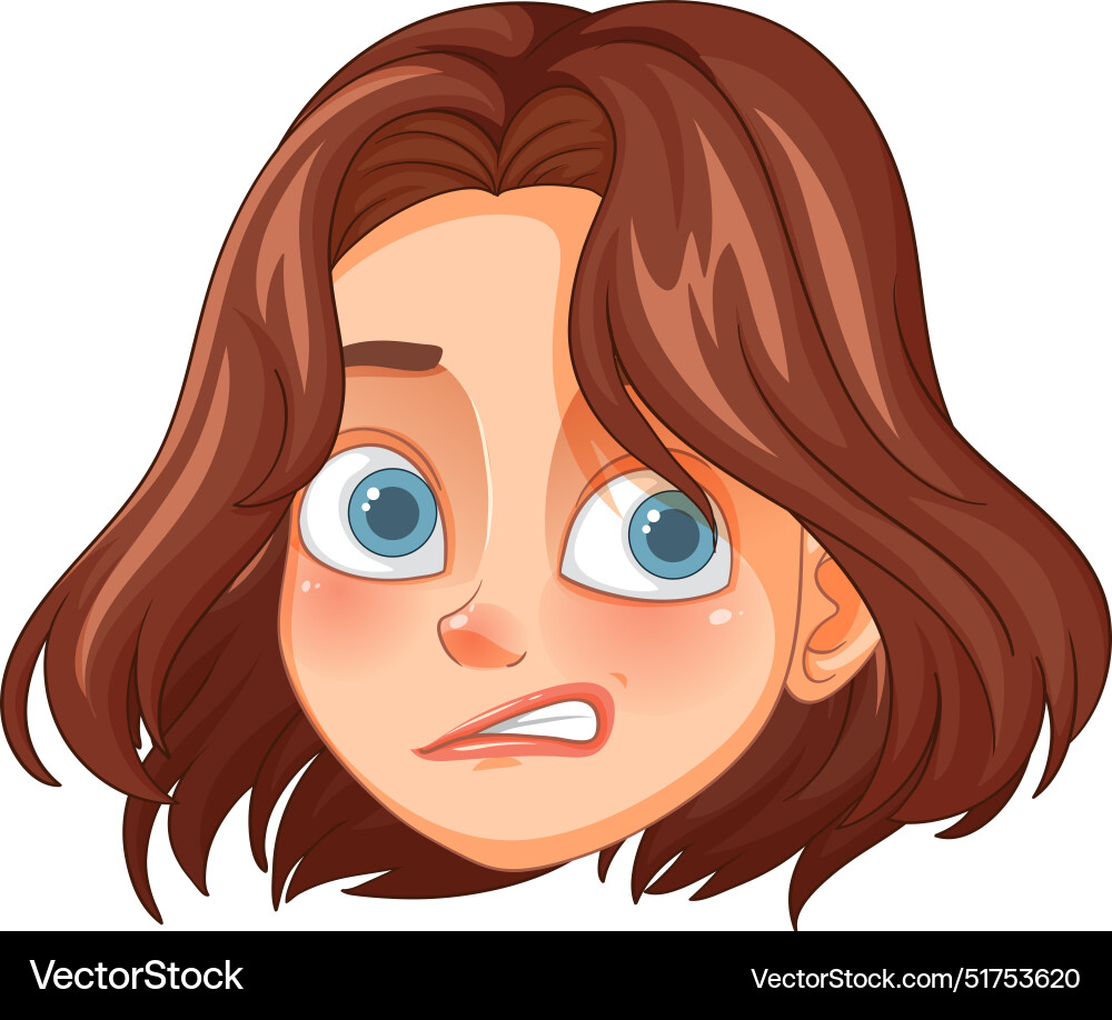 A girl with surprised expression Royalty Free Vector Image