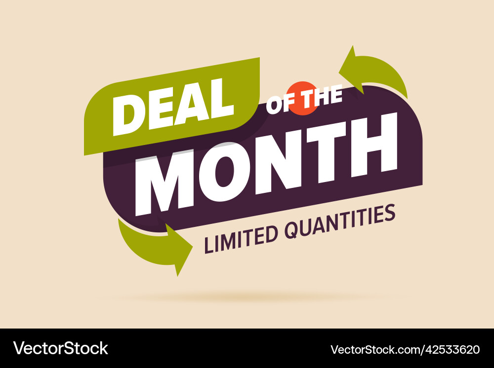 Angebot von Monat Banner Design Template Vektorbild