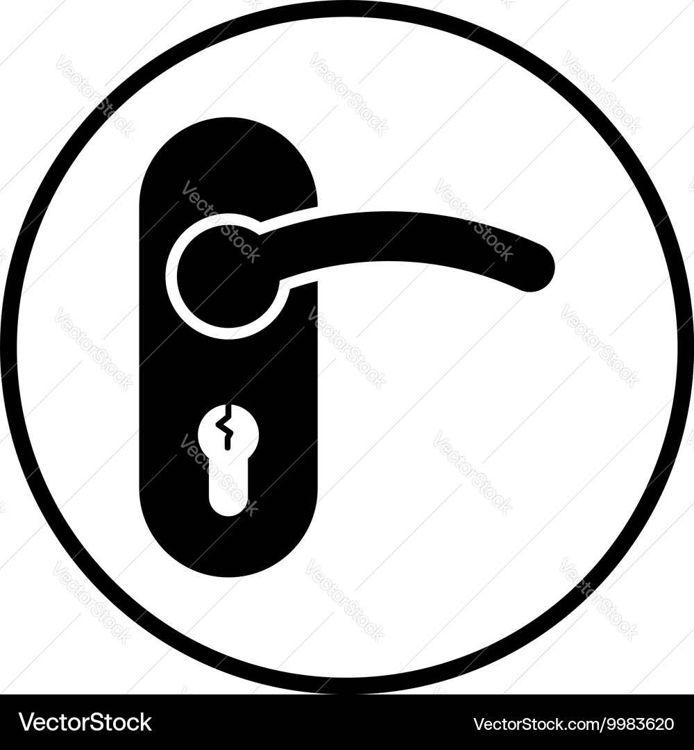 Door handle icon Royalty Free Vector Image - VectorStock
