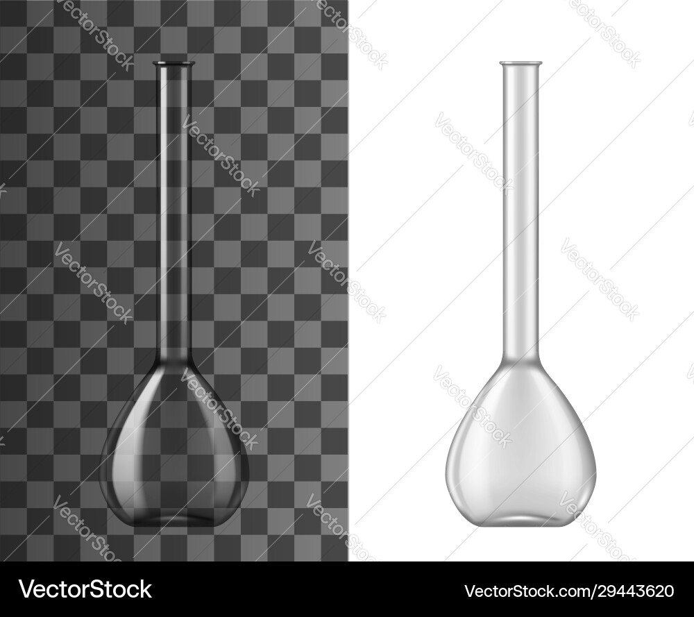 Glass flask or beaker laboratory glassware Vector Image