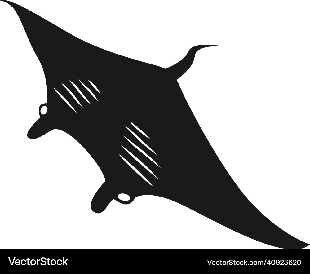 Manta ray icon design template isolated Royalty Free Vector