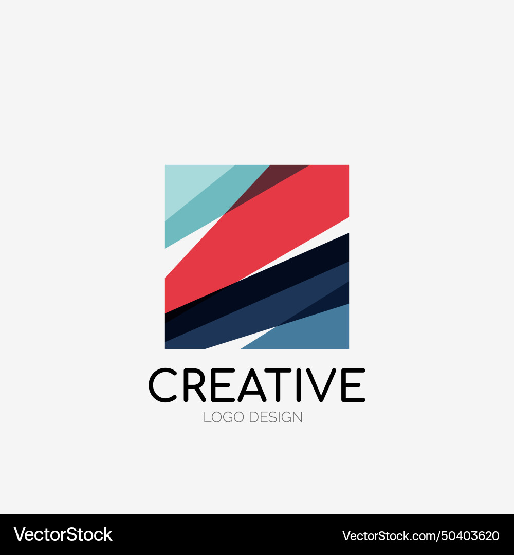 Modern abstract logo design geometric art Vector Image