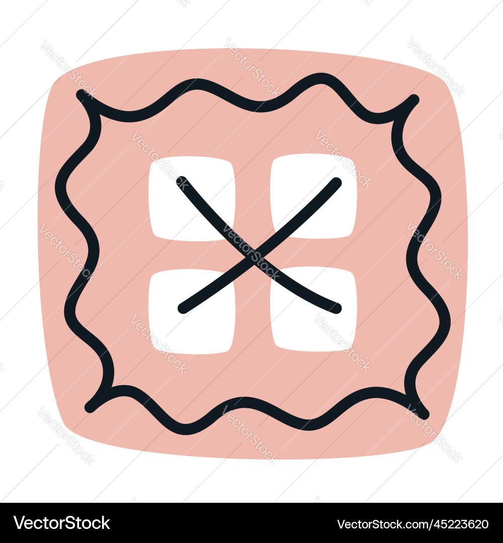 Square button in doodle style Royalty Free Vector Image