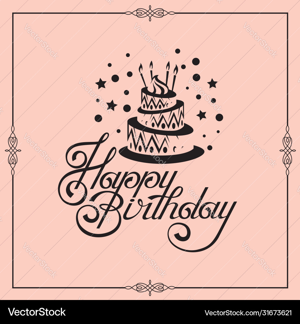 Birthday card design Royalty Free Vector Image