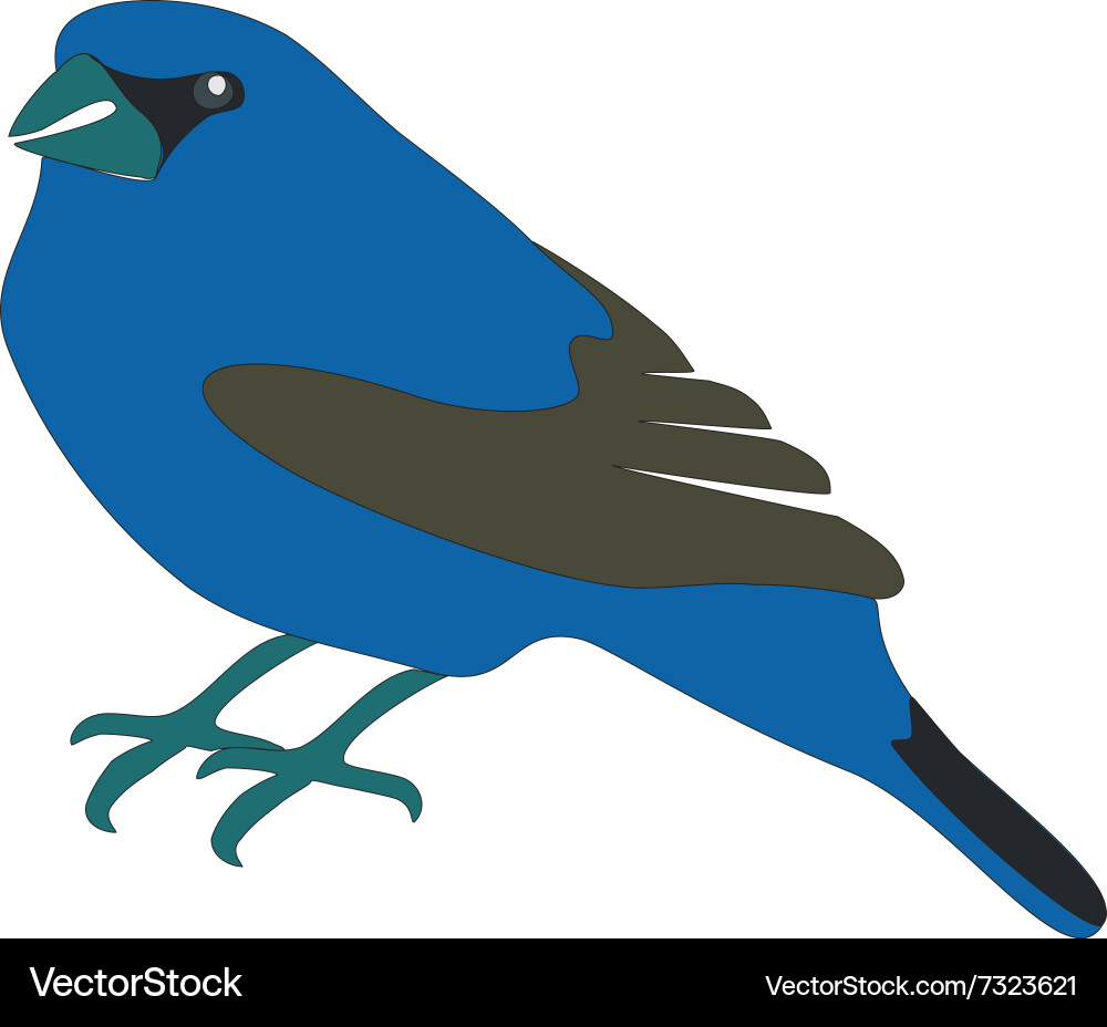 Blue bird 01 Royalty Free Vector Image - VectorStock