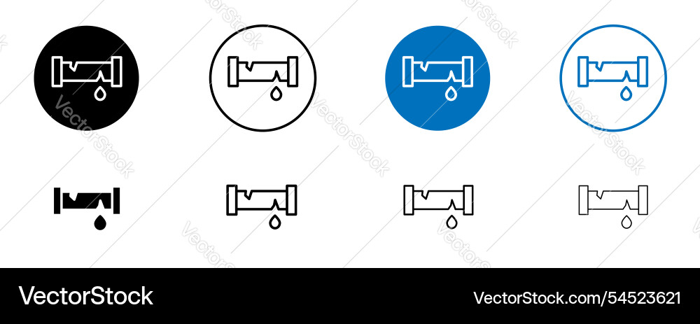 Broken pipe icon Royalty Free Vector Image - VectorStock