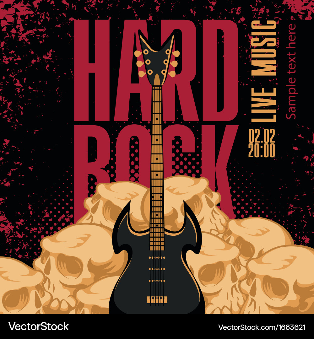 Hard rock Royalty Free Vector Image - VectorStock