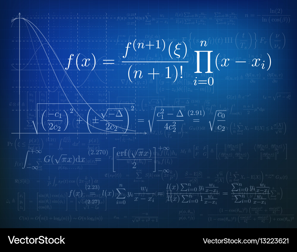 Mathematics background Royalty Free Vector Image