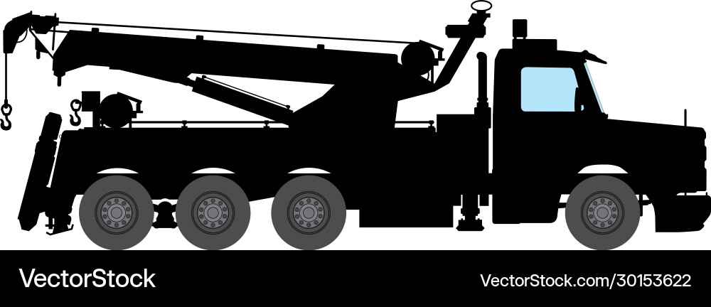 Breakdown lorry on white background image Vector Image