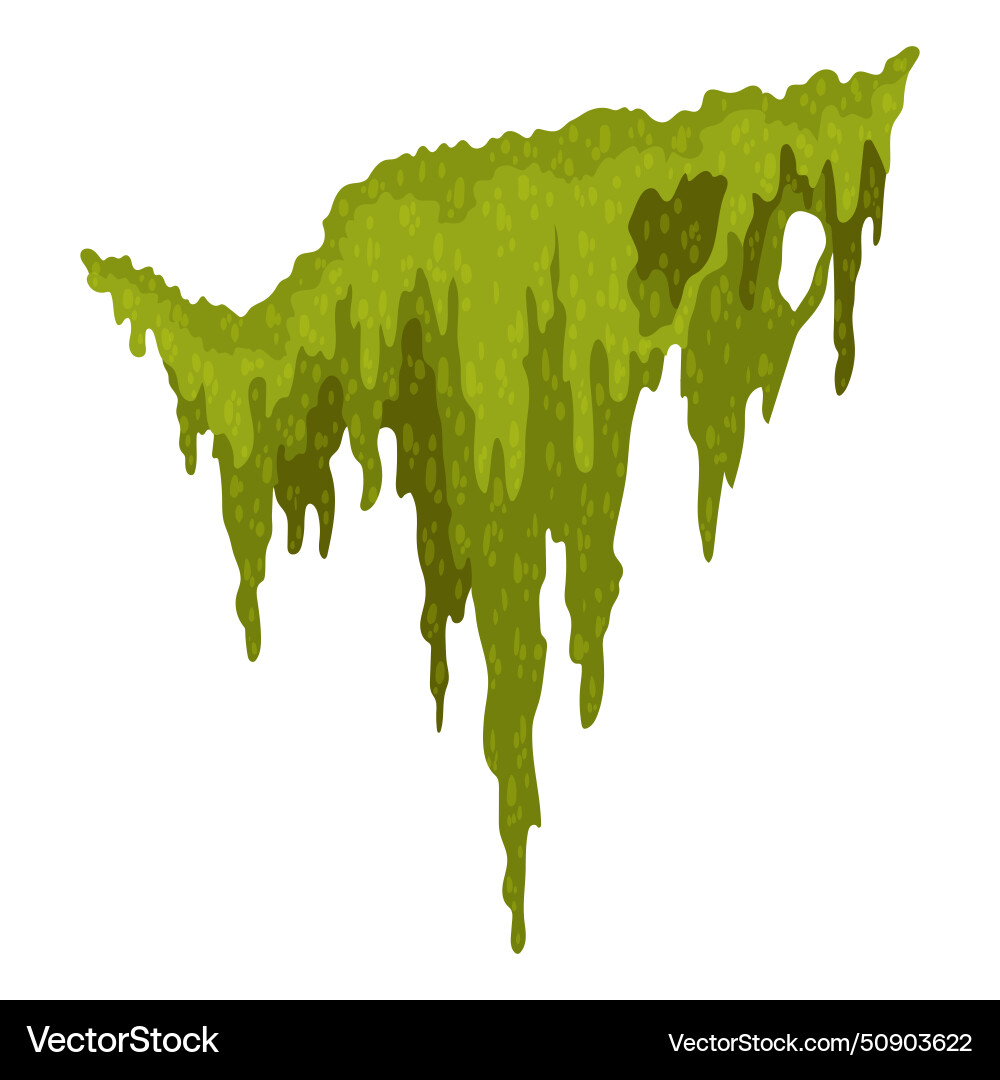 Cartoon jungle moss shape green swamp Royalty Free Vector