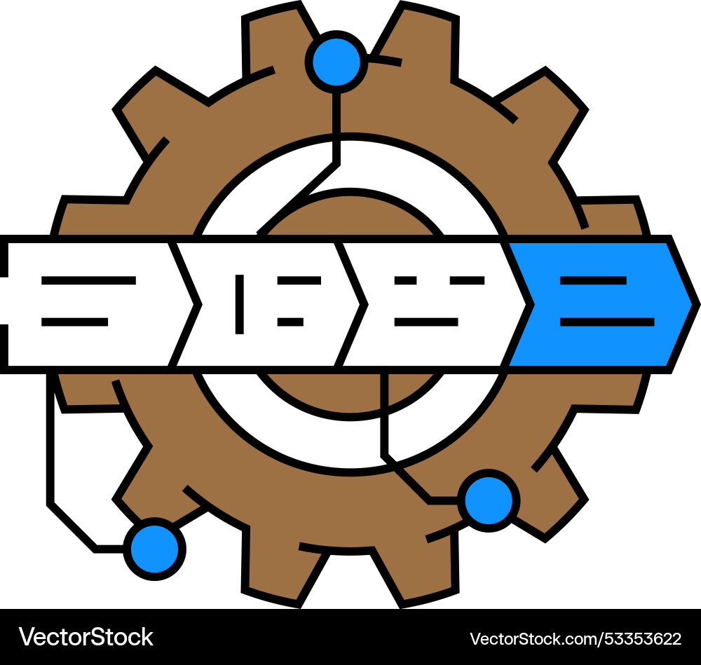 Change management business process icon color Vector Image