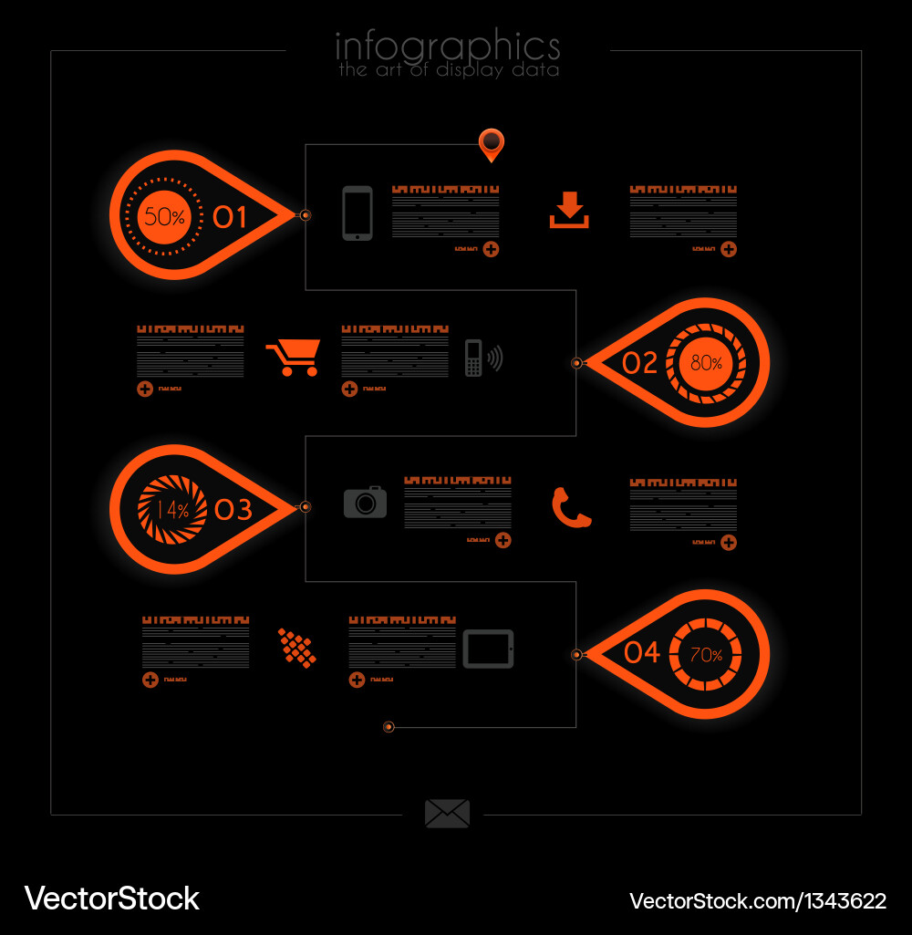 Modern Paper Tag Infographic Template Royalty Free Vector