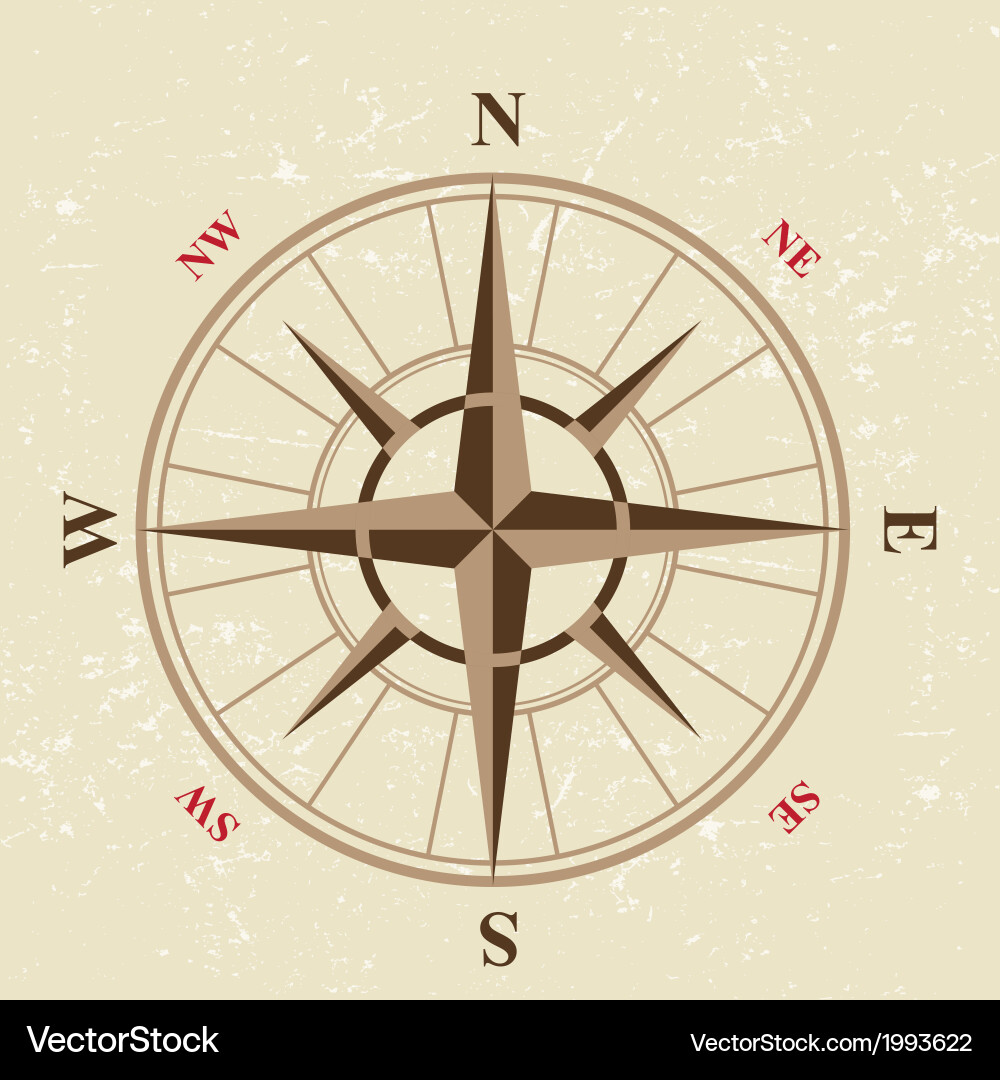 Vintage compass icon Royalty Free Vector Image