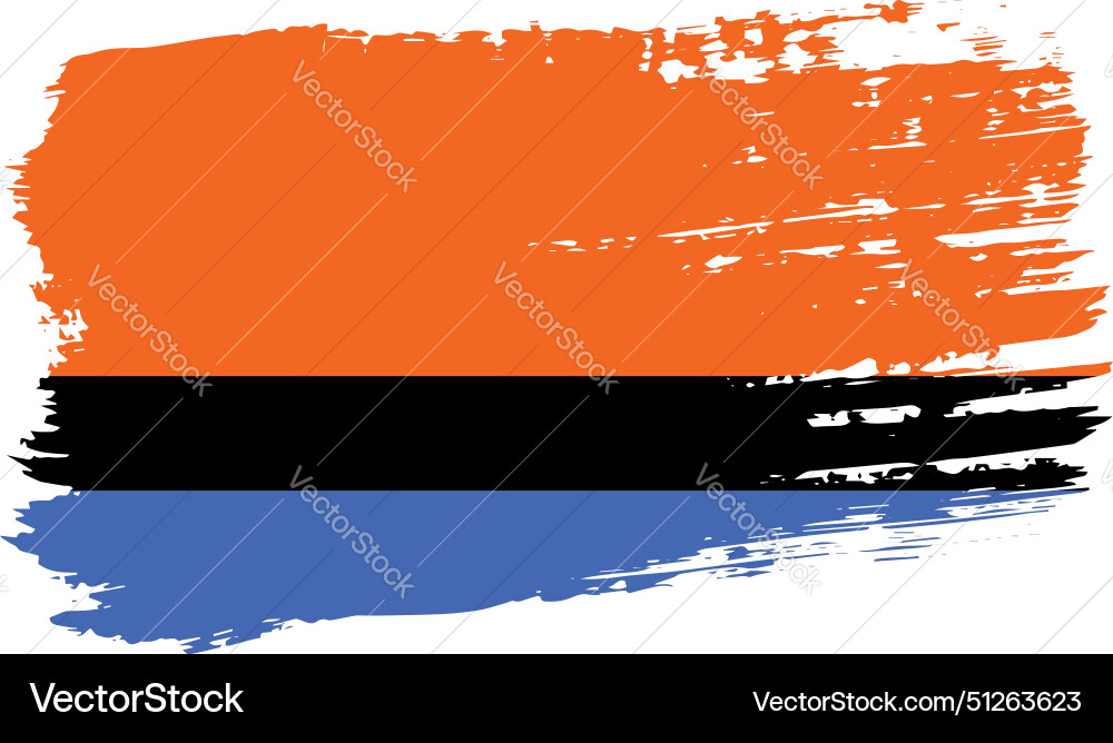 Chagos islands flag wide brush stroke Royalty Free Vector