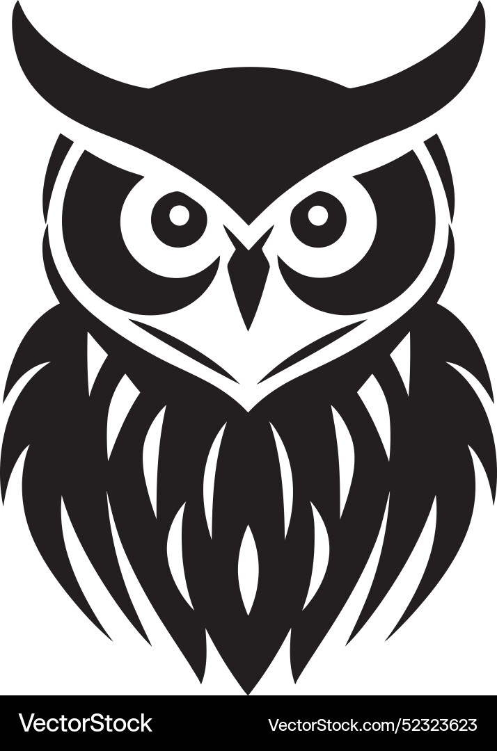 Eclipse sentinel a striking black owl depicting Vector Image