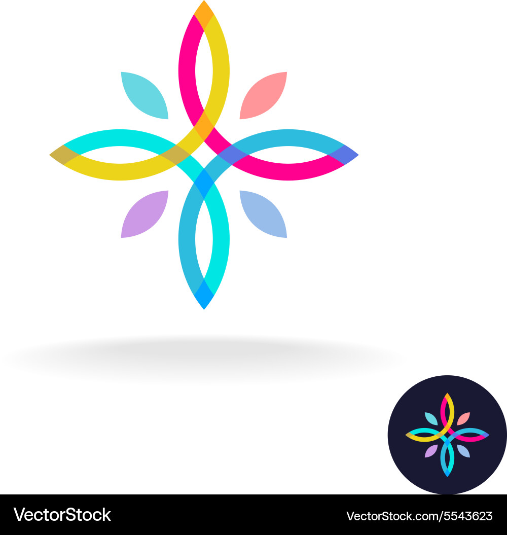 Flower people logo Royalty Free Vector Image - VectorStock