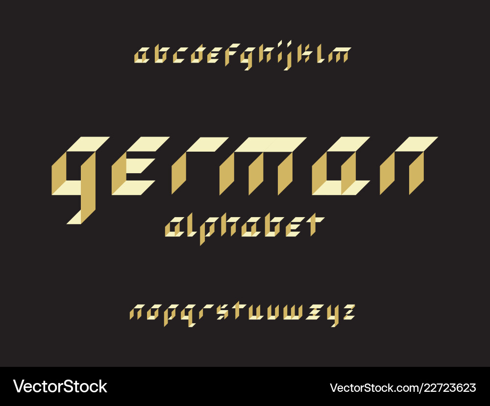 Gothic German Alphabet Royalty Free Vector Image