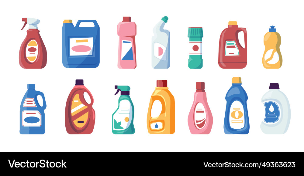 Household Cleaning Products Royalty Free Vector Image