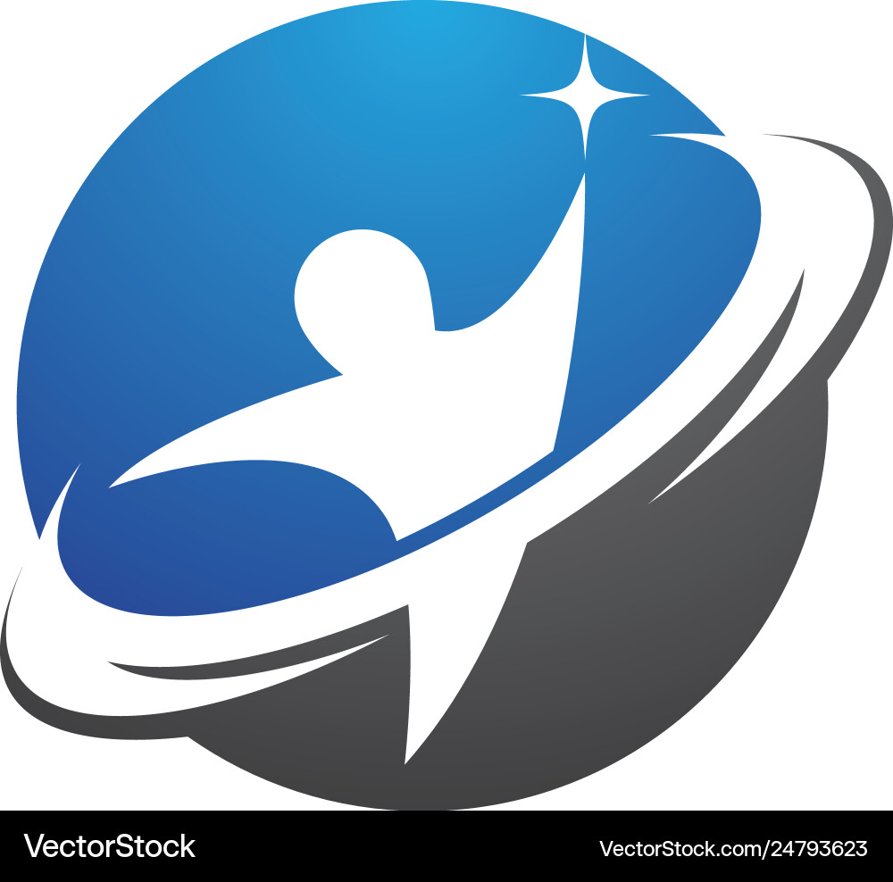 Human success logo icon Royalty Free Vector Image