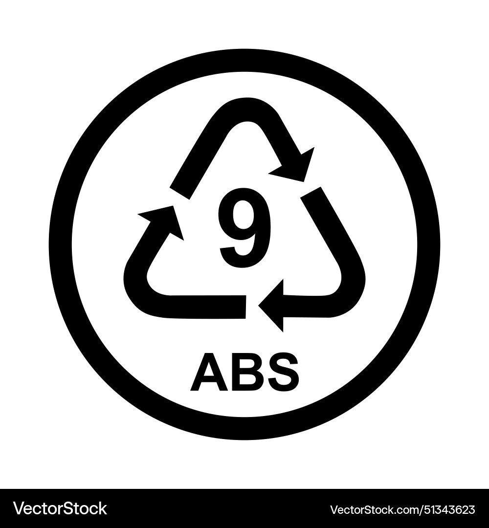 Plastic symbol ecology recycling sign isolated Vector Image