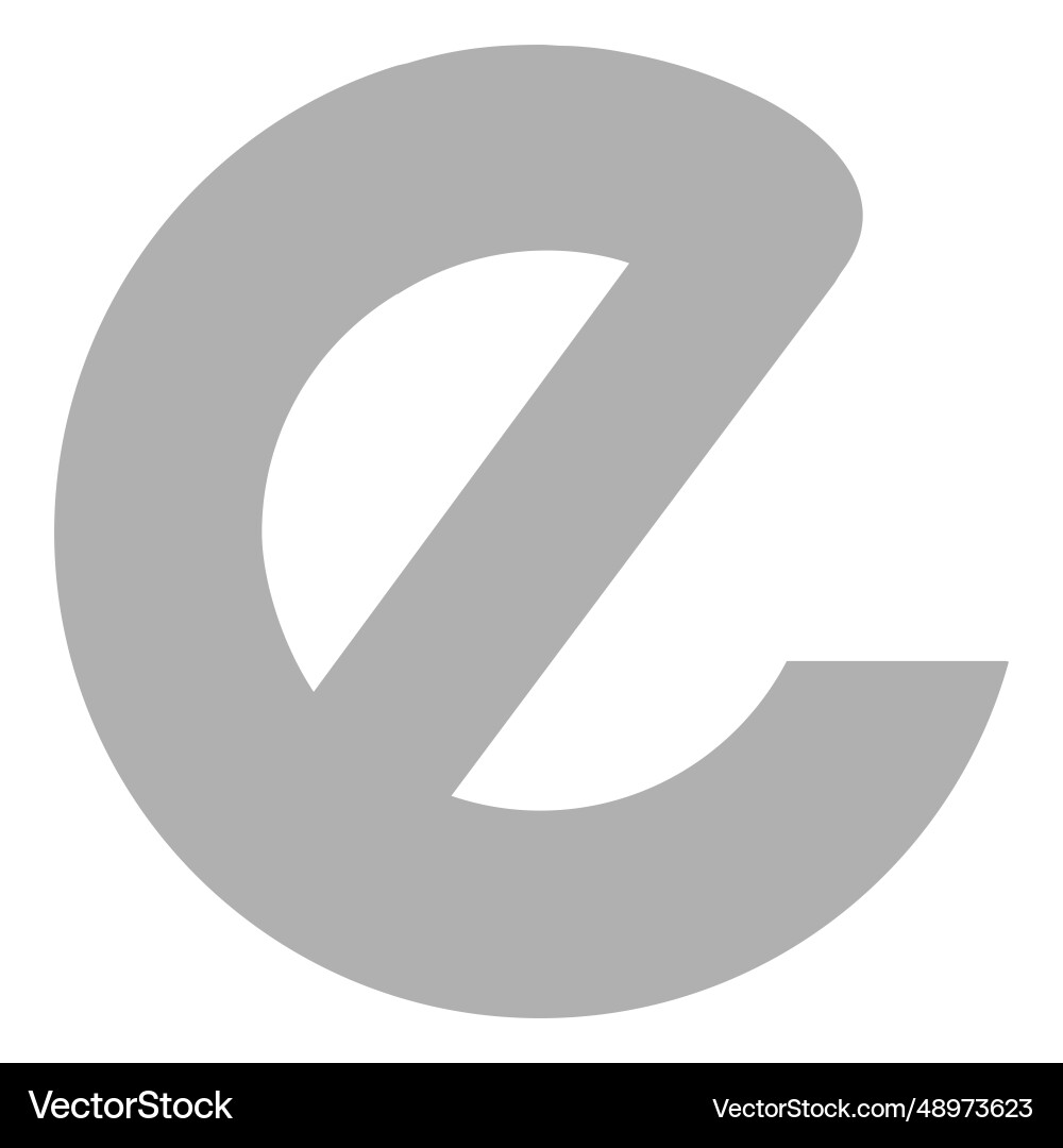 Sans serif e font Lizenzfreies Vektorbild - VectorStock