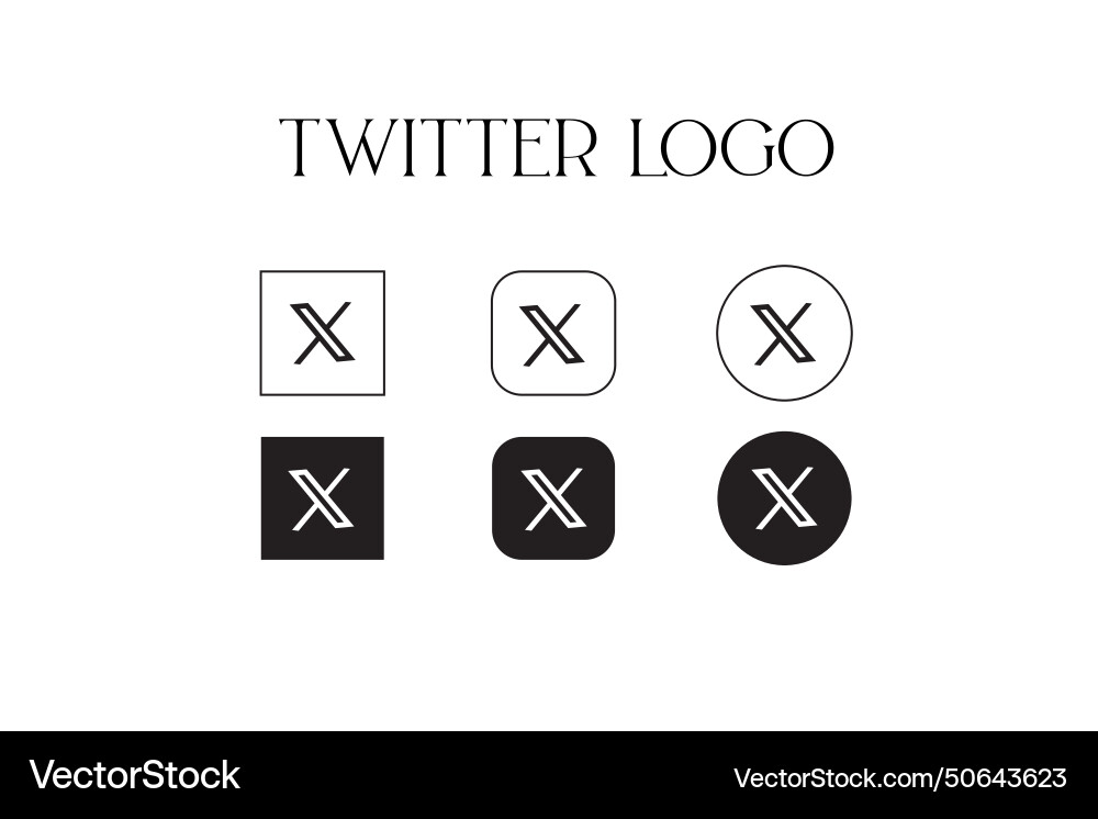 Twitter icons Royalty Free Vector Image - VectorStock