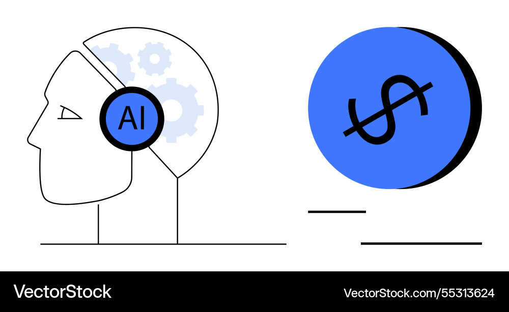 Ai integration with business strategy key Vector Image
