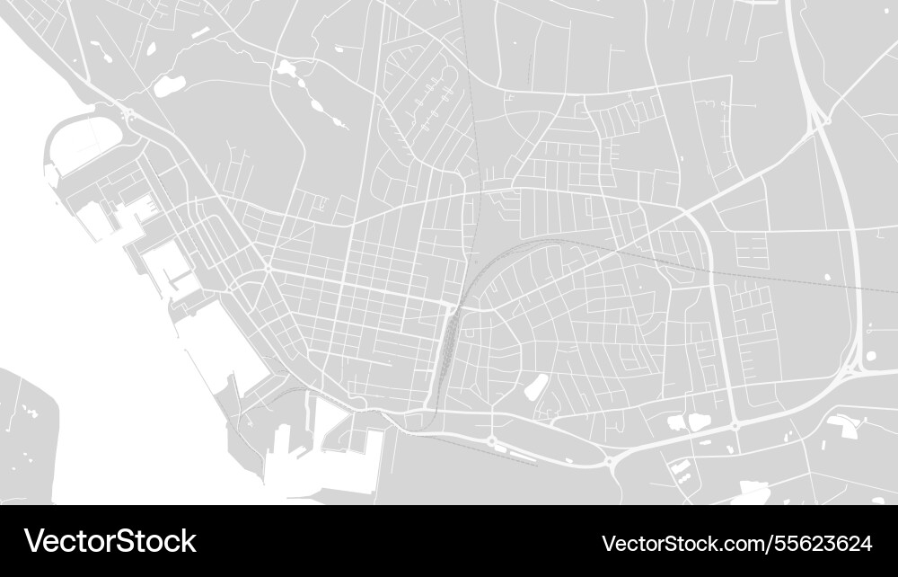Background esbjerg map denmark white and light Vector Image