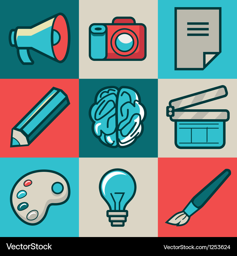 Creative icons Royalty Free Vector Image - VectorStock