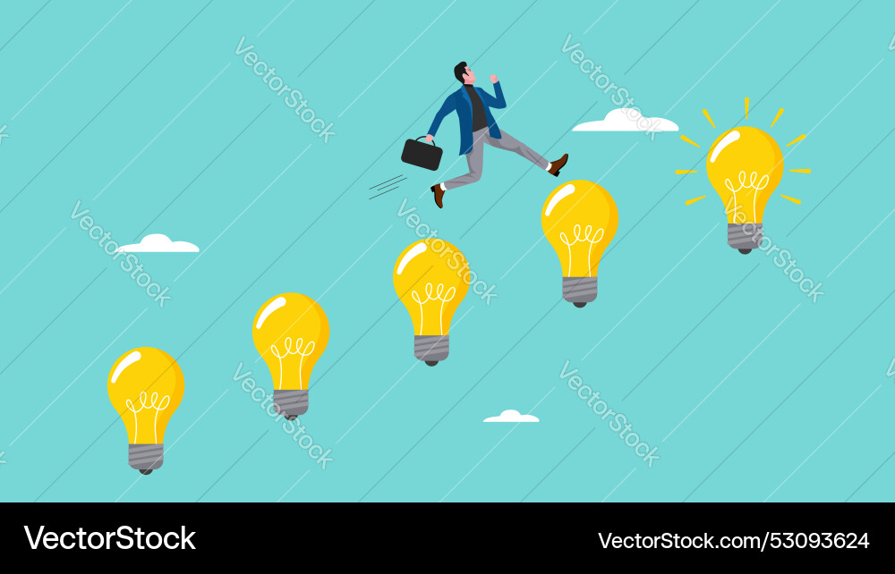 Knowledge or creativity for career success Vector Image