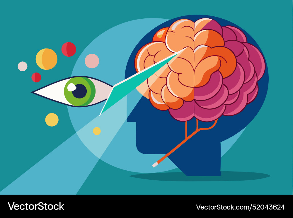 Minds eye perception and cognitive bias Royalty Free Vector