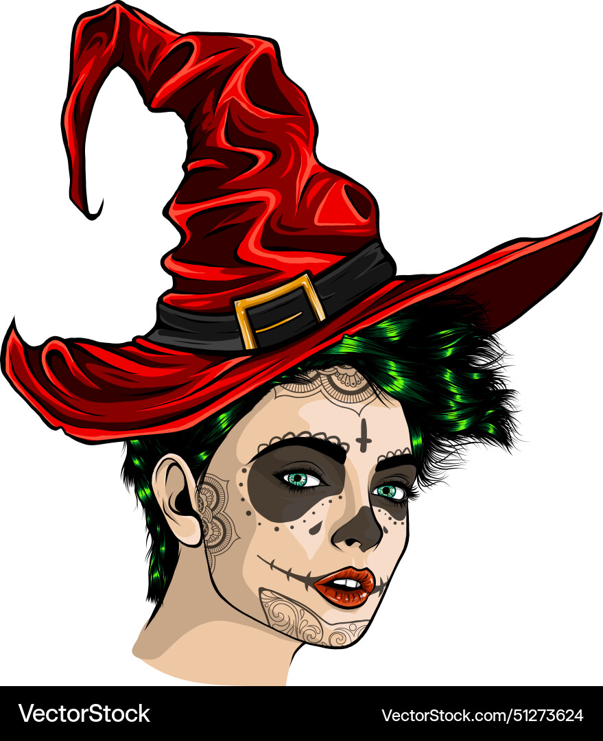 Of witch halloween witch Royalty Free Vector Image