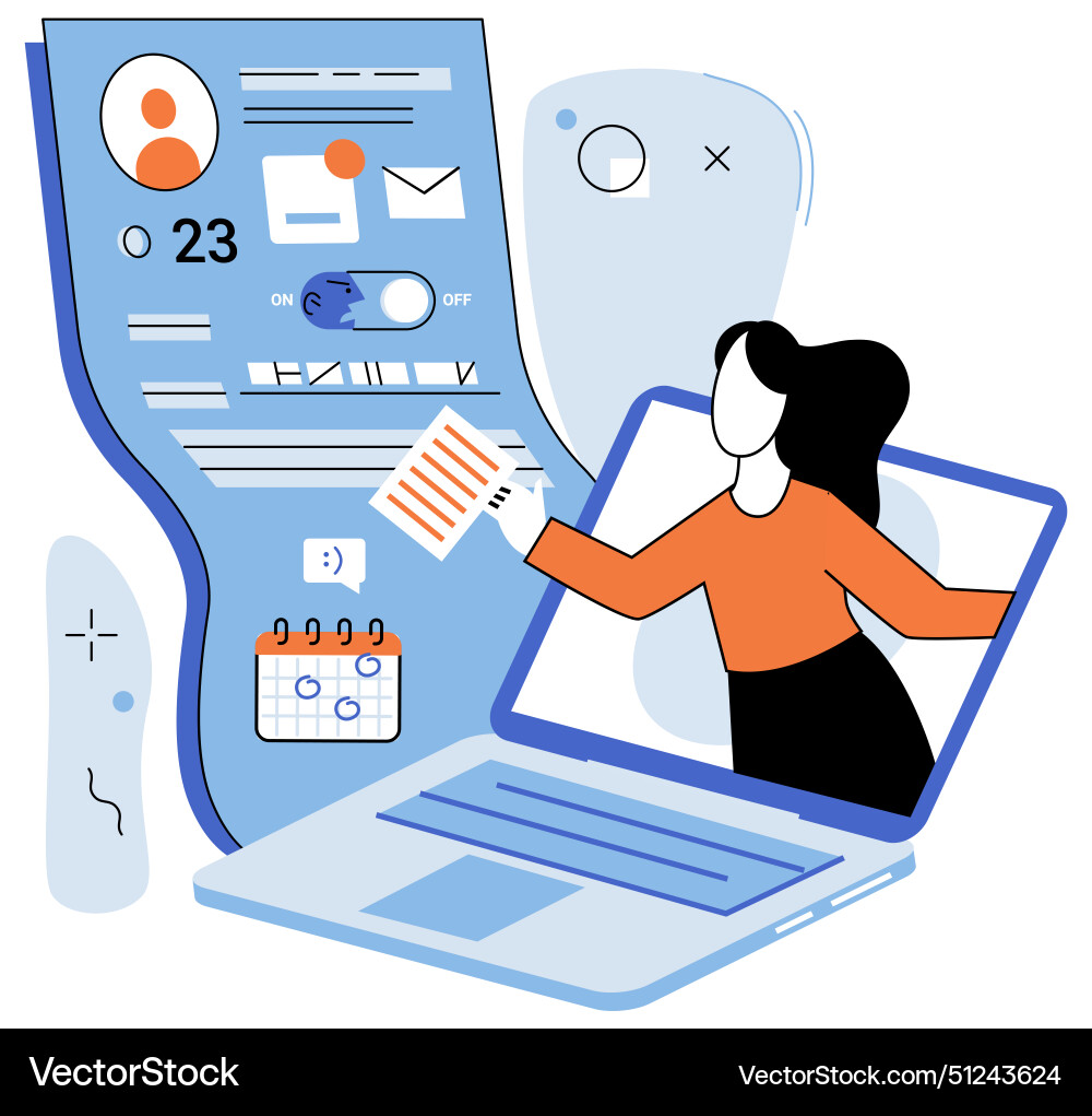 Personal profile the concept Royalty Free Vector Image