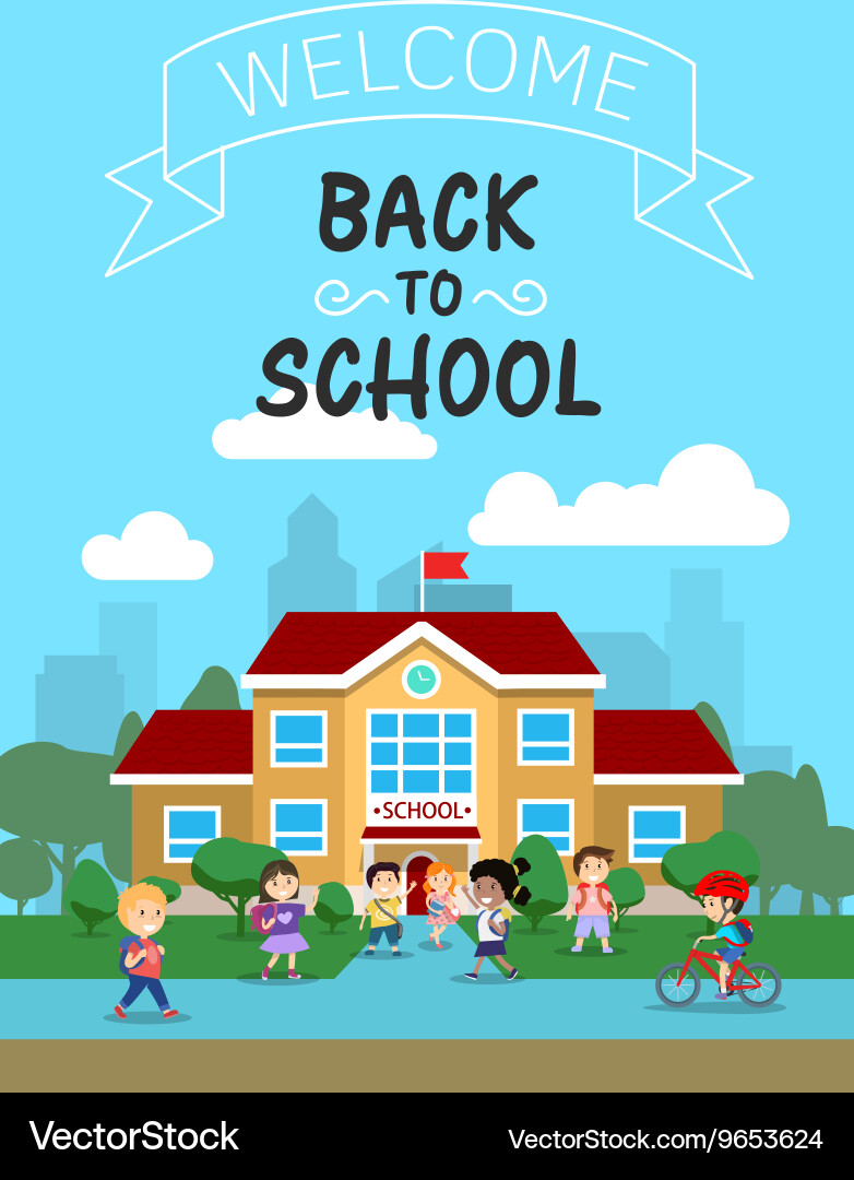 School building Royalty Free Vector Image - VectorStock