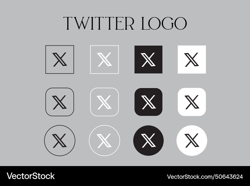 Twitter icons Royalty Free Vector Image - VectorStock