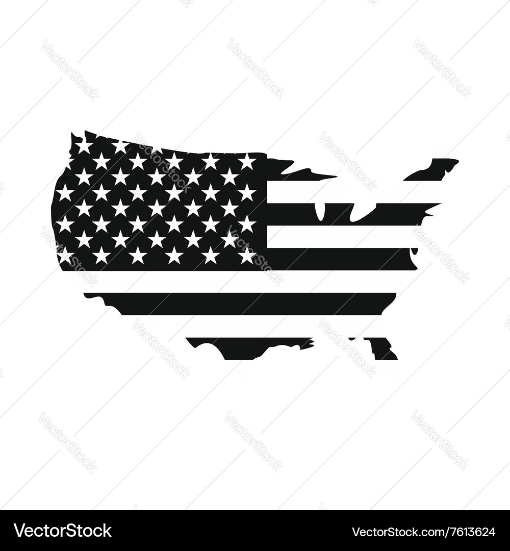 Usa map flag icon Royalty Free Vector Image - VectorStock