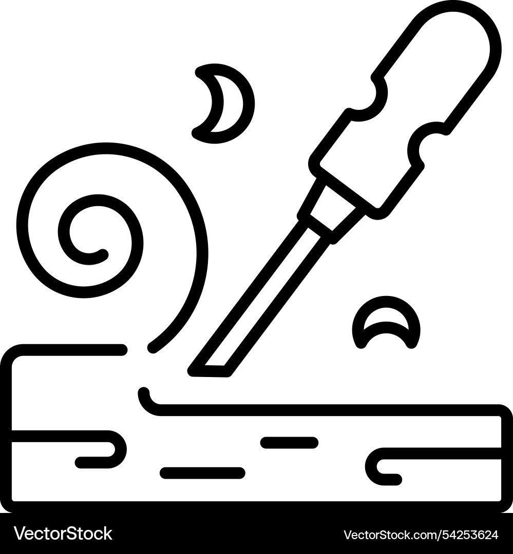 Wood carving Royalty Free Vector Image - VectorStock