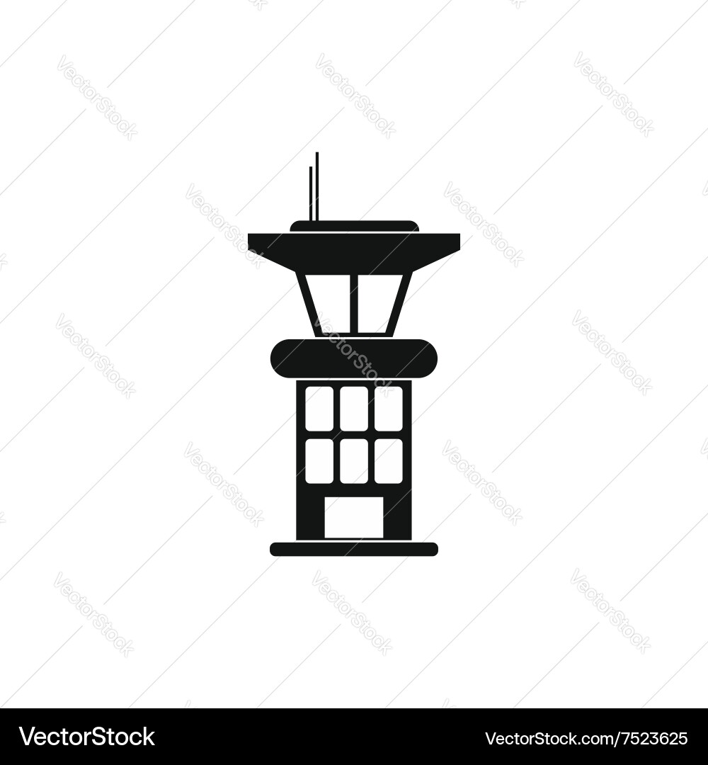 Airport control tower icon Royalty Free Vector Image