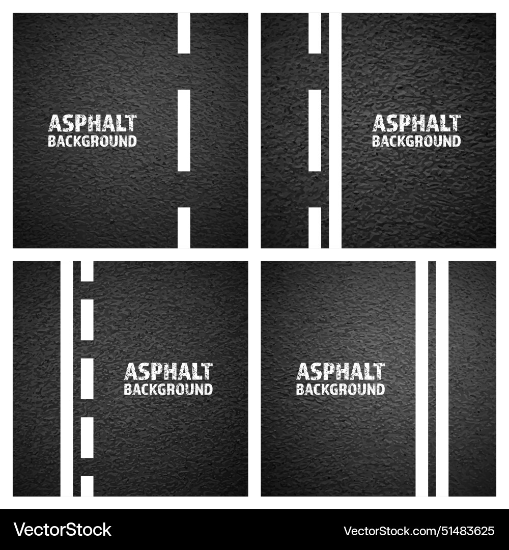 Asphalt road with white lane marking concrete Vector Image