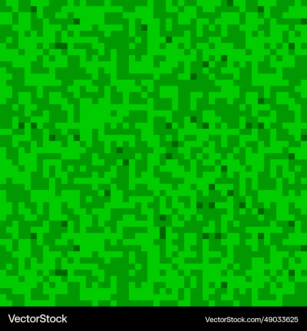 Bright green pixel grass seamless pattern Vector Image